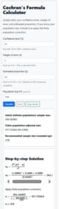 Cochran's Sample Size Calculator & Formula (with steps)