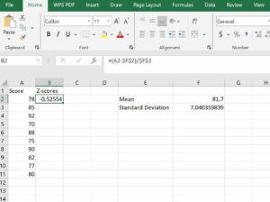 How to find Z Score in Excel (Formula & STANDARDIZE Function)