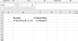 How to Find F Critical Value in Excel | Step-by-Step Guide