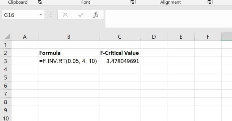 How to Find F Critical Value in Excel | Step-by-Step Guide