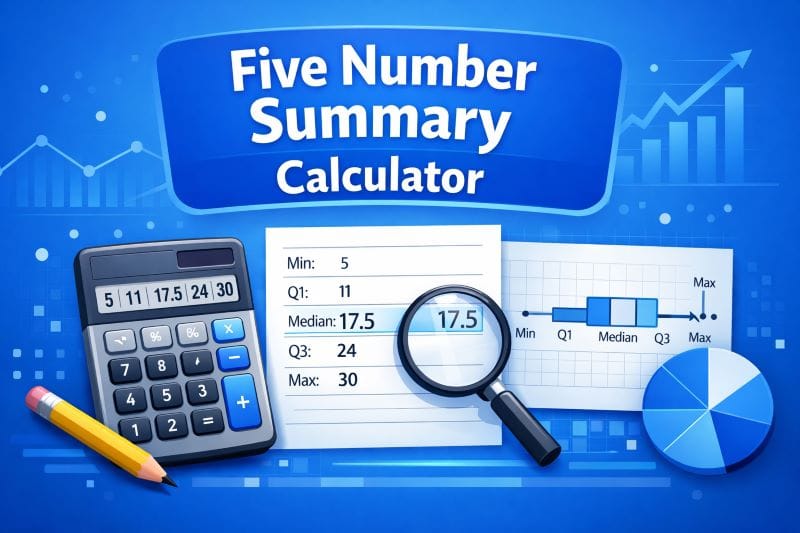 Five Number Summary Calculator [with steps & box plot]